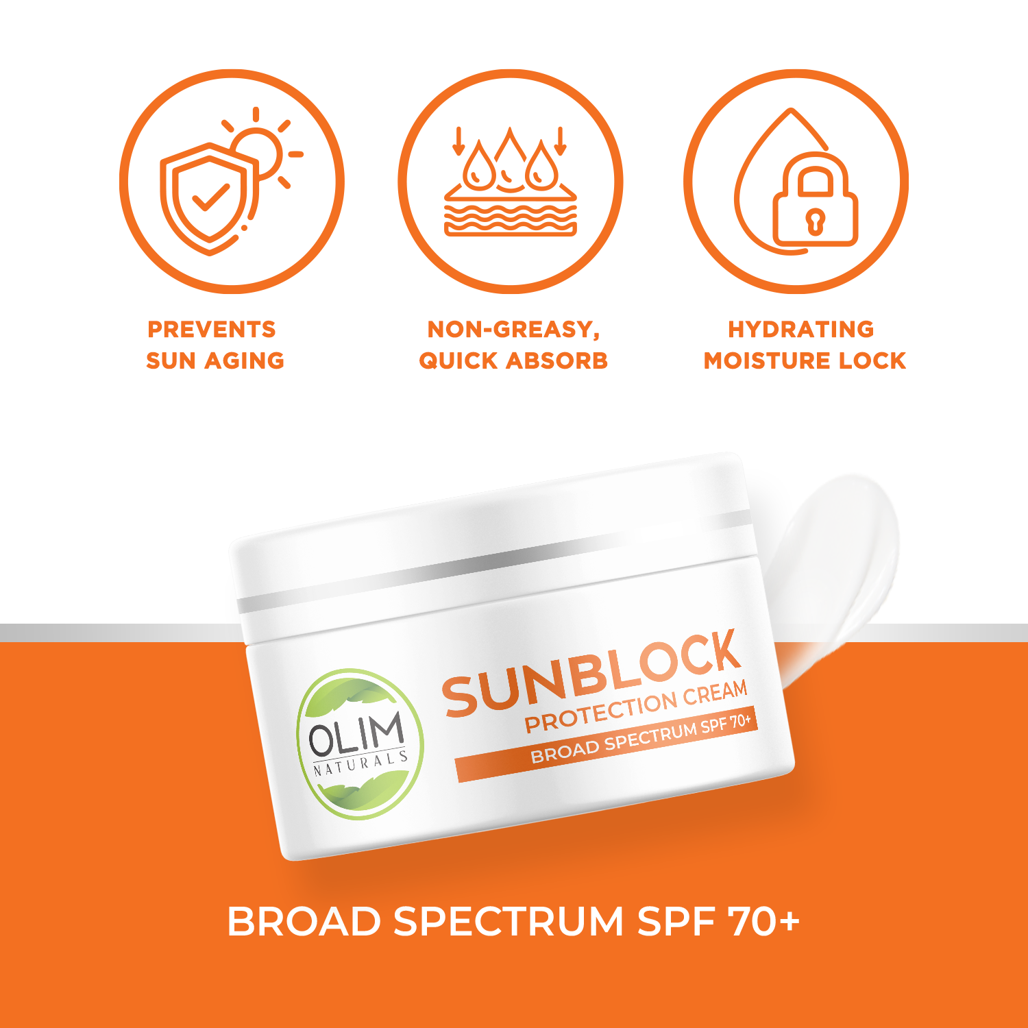SPF 70 Broad Spectrum Sunblock Sunscreen – Olim Naturals