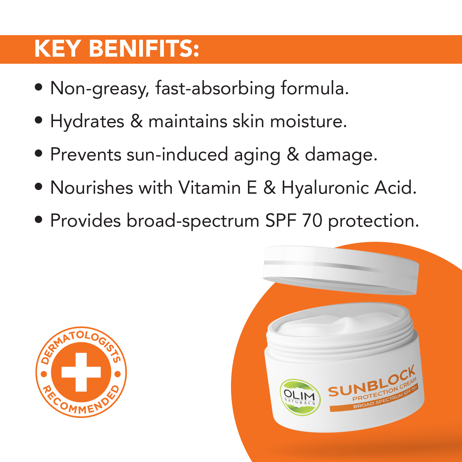 SPF 70 Broad Spectrum Sunblock Sunscreen – Olim Naturals